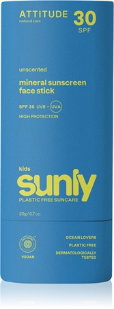 Attitude Sunly Kids Face stick mineral sun cream in a stick | notino.co.uk