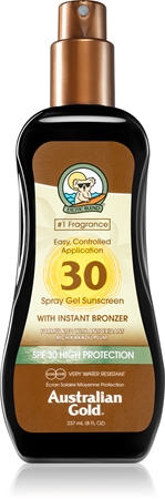 Australian Gold Spray Gel Sunscreen With Instant Bronzer tönendes ...