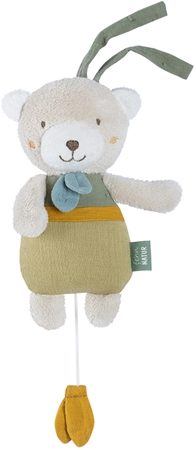 BABY FEHN fehnNATUR Musical Bear contrast hanging toy with melody ...