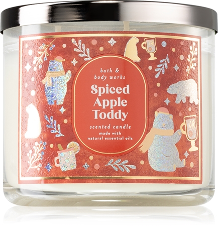 Bath & Body Works Spiced Apple Toddy vonná svíčka s esenciálními oleji ...