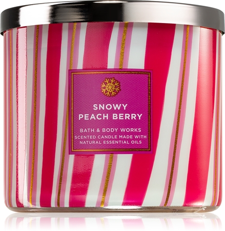 Bath & Body Works Snowy Peach Berry aроматична свічка I. Великий ...