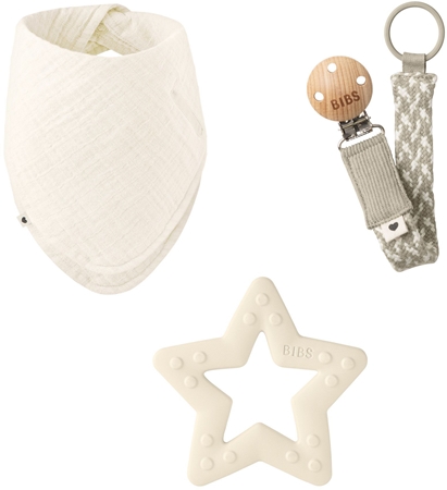 BIBS Baby Gift Set Small coffret cadeau Ivory 3+ months (pour les bébés ...