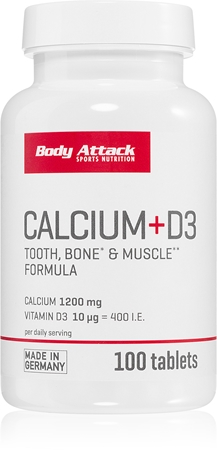 Body Attack Calcium +D3 Tabletten für gesunde Zähne | notino.at