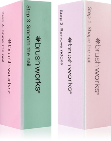 Brushworks Pastel Buffing Blocks four-sided nail buffer block | notino.ie