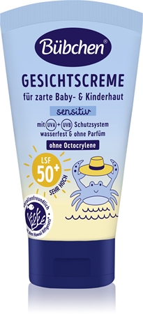 Bübchen Sensitive Sun Protection Face Cream SPF 50+ Sejas aizsargkrēms bērniem SPF 50+ | notino.lv