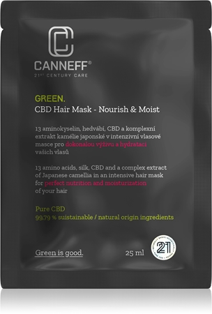 Canneff Green CBD Hair Mask regenerating and moisturising hair mask ...