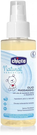 Chicco Natural Sensation Massage Oil Massageolja för barn från födseln ...