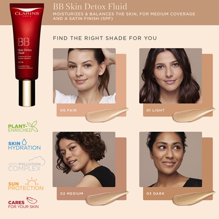 Clarins BB Skin Detox Fluid hydratační BB krém SPF 25 | notino.cz
