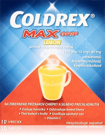 Coldrex Coldrex MAXGRIP Lemon prášok pre perorálny roztok pri chrípke a ...