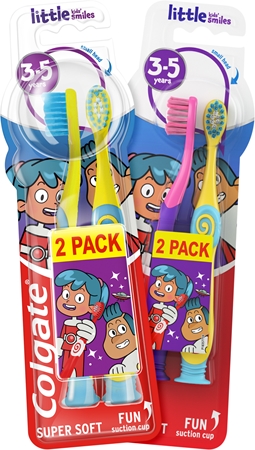 Colgate Little Kids Smiles 3-5 Duopack escovas de dentes para crianças ...