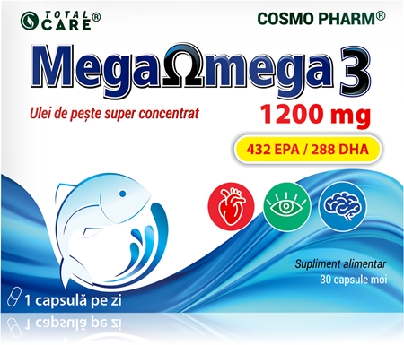 Cosmo Pharm Mega Omega 3 1200 mg capsule pentru susținerea circulației ...
