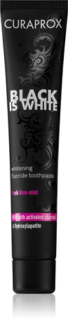 Curaprox Black is White whitening toothpaste with activated charcoal ...