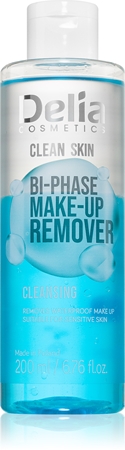 Delia Cosmetics Clean Skin To-fase makeup fjerner til ansigt og ...