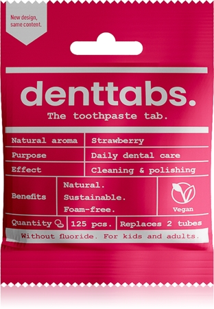 Denttabs Brush Teeth Tablets Kids without Fluoride fluoride-free ...