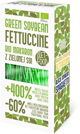 Diet-Food Green Soybean Fettuccine BIO protein pasta in organic quality ...