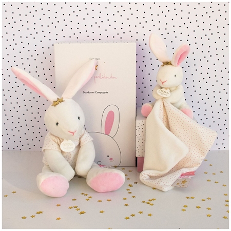 Doudou Gift Set Bunny Rabbit juguete de peluche para bebé lactante ...