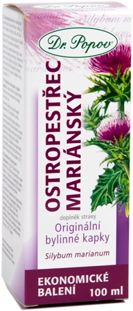 Dr. Popov Ostropestřec mariánský originální bylinné kapky bylinná ...