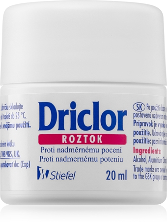 Driclor Solution antiperspirant roll-on to treat excessive sweating ...