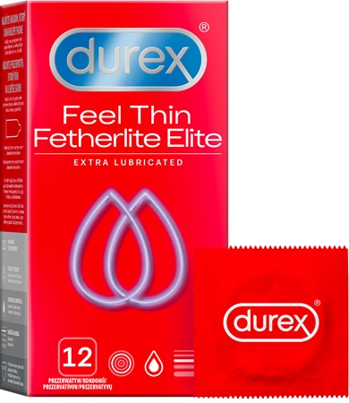 Durex Feel Thin Extra Lubricated kondomer | notino.dk