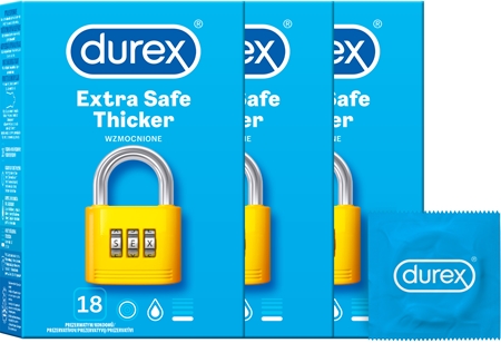 Durex Extra Safe 2+1 презервативи (изгодна опаковка) | notino.bg