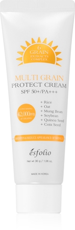 esfolio Protect Cream Multi Grain Brightening Sunscreen Cream SPF 50 ...