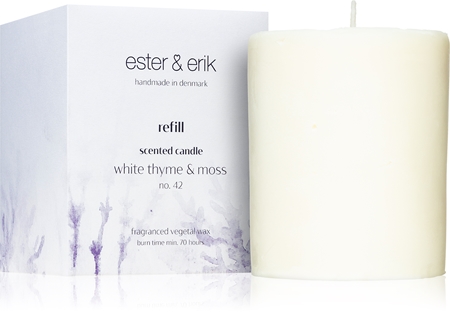 ester & erik scented candle white thyme & moss (no. 42) Duftkerze Ersatzfüllung | Notino