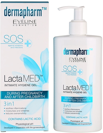Eveline Cosmetics Dermapharm LactaMED gel de higiene íntima para ...