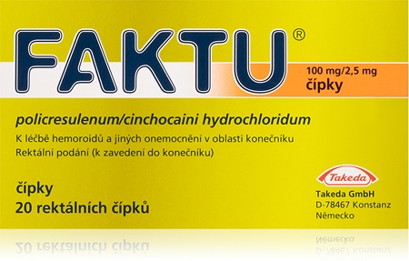 Faktu Faktu 100mg/2,5mg čípky na hemoroidy | notino.cz