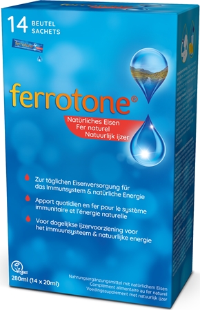 FERROTONE® Natural source of iron Sackerl mit Eisengehalt | notino.at
