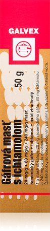 Galvex Gáfrová masť s ichtamolom 20 mg/g + 80 mg/g + 240 mg/g masť na ...