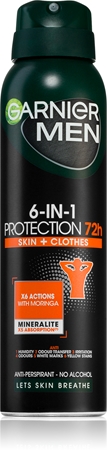 Garnier Men 6-in-1 Protection Antiperspirant Spray for men | notino.ie