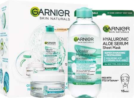 Garnier Skin Naturals Hyaluronic Aloe gift set for intensive hydration ...