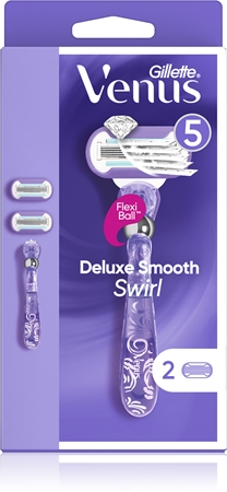 Gillette Venus Deluxe Smooth Swirl razor + 2 replacement heads | notino ...