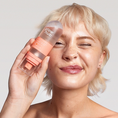 Glow Hub Nourish & Hydrate moisturising and nourishing serum with peach ...