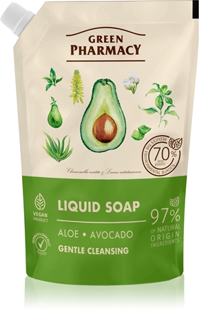 Green Pharmacy Aloe & Avocado tekoče milo za roke nadomestno polnilo ...