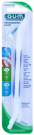 G.U.M Proxabrush Click 2 Spare Interdental Brushes + Brush Holder ...