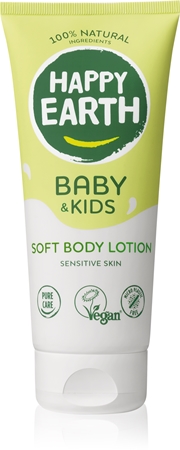 Happy Earth 100% Natural Soft Bodylotion for Baby & Kids Creme til børn ...