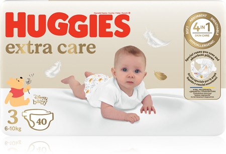 Huggies Extra Care Size 3 disposable nappies | notino.ie