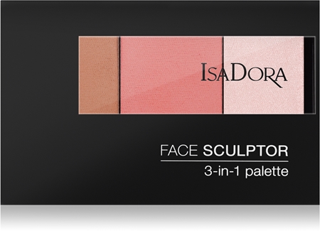IsaDora Face Sculptor 3-in-1 Palette švytėjimo suteikiančių bronzinio ...