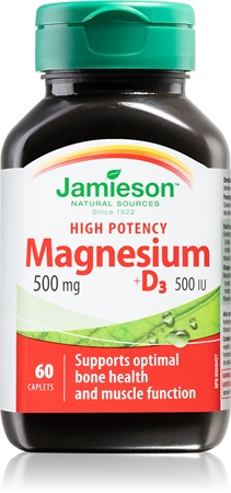 Jamieson Magnesium 500 mg + D3 500 UI Tabletten zur Unterstützung des ...
