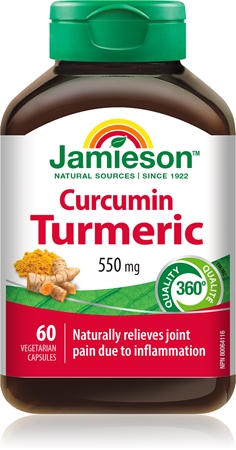 Jamieson Curcumin Turmeric 550 mg capsules aux effets antioxydants ...