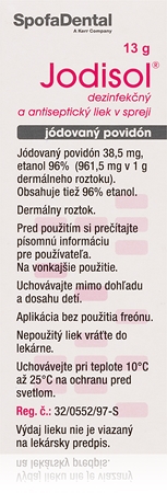 Jodisol SPRAY 38,5mg/g dermální sprej na drobná poranění | notino.cz