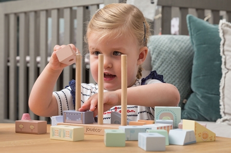 Jouéco The Wildies Family Stacking Houses activity speelgoed van hout | notino.nl