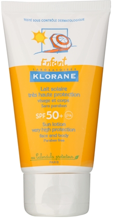 Klorane Kids ochranné mléko na tělo a obličej SPF 50+ | notino.cz