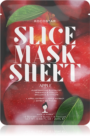 KOCOSTAR Slice Mask Sheet Apple skaistinamoji ir gaivinamoji tekstilinė ...