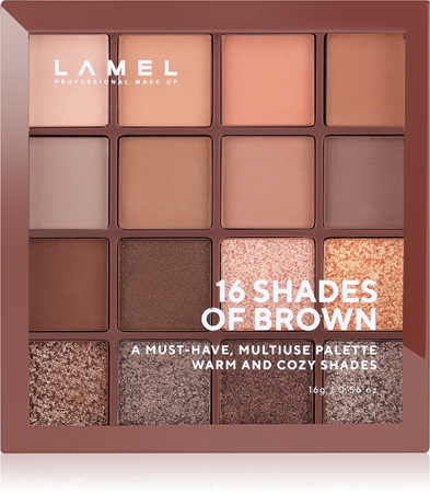 LAMEL 16 Shades Of Brown Acu ēnu palete | notino.lv