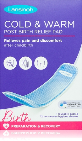Lansinoh Cold & Warm Post-birth Relief Pad reusable postpartum pad ...