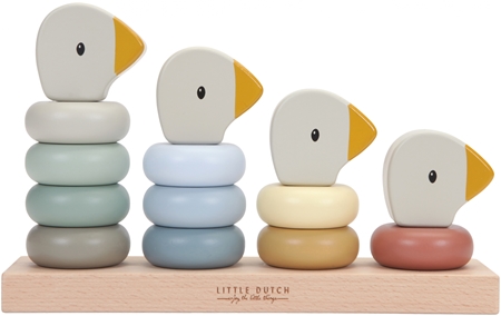 Little Dutch Goose Family Rocking Ring Stacker stacking rings wooden ...