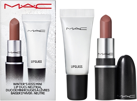 MAC Cosmetics Holiday Winter's Kiss Mini Lip Duo gift set Neutral shade ...
