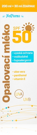 MedPharma Suntan Lotion SPF50 Mjölk för solbränna Hög solskyddsfaktor ...